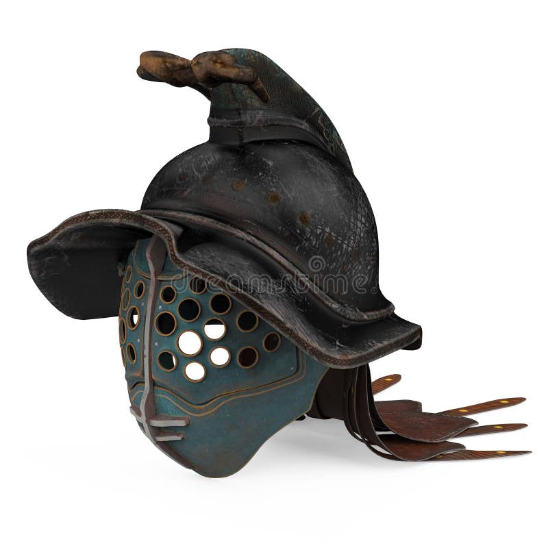 Gladiator Helmet Isolated stock illustration. Illustration of knight ...