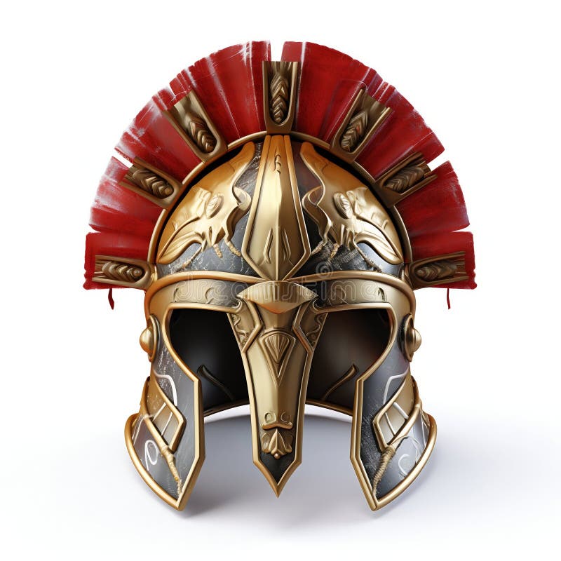 Gladiator Helmet Isolated on White Background. Generative Ai Stock ...