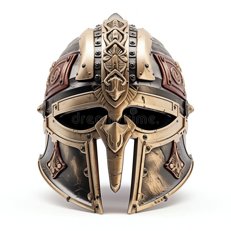 Gladiator Helmet Isolated on White Background. Generative Ai Stock ...