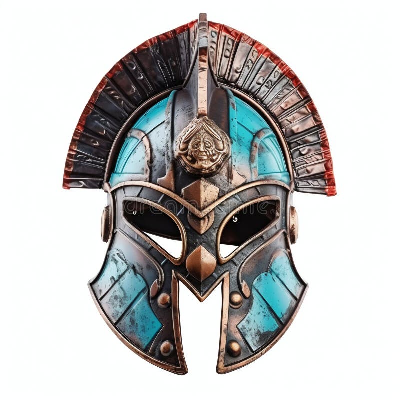 Gladiator Helmet Isolated on White Background. Generative Ai Stock ...