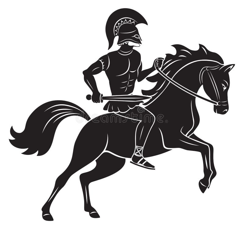 Gladiator with a spear stock vector. Illustration of competition - 33325251