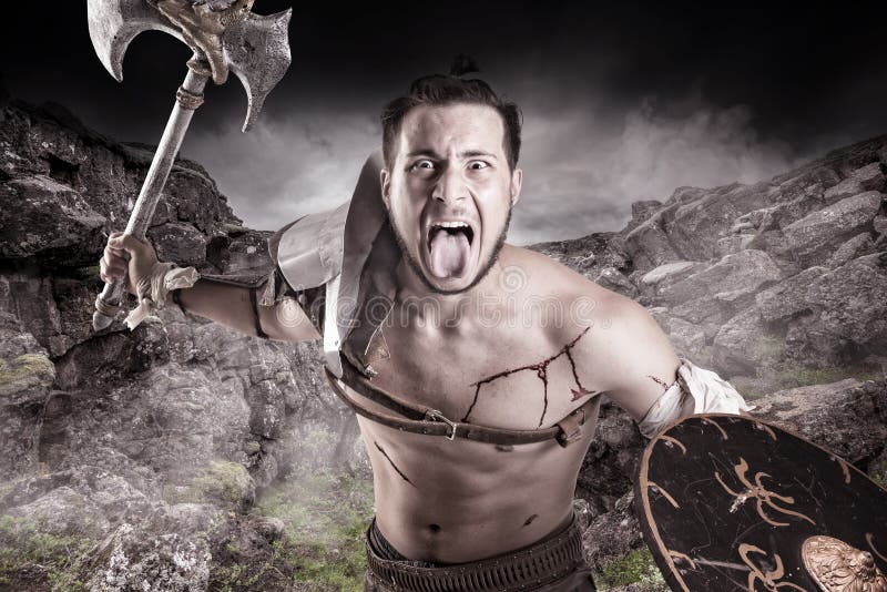 Gladiator/Warrior stock image. Image of armor, amphitheater - 79962811