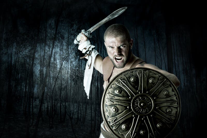 Gladiator warrior stock photo. Image of fight, roman - 64855772