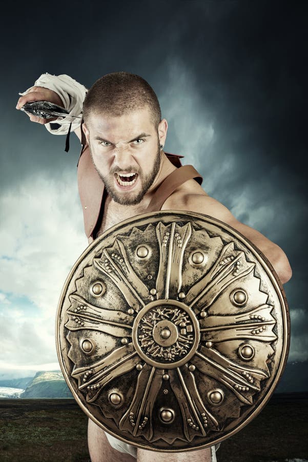 Gladiator warrior stock image. Image of muscular, outdoors - 58252361