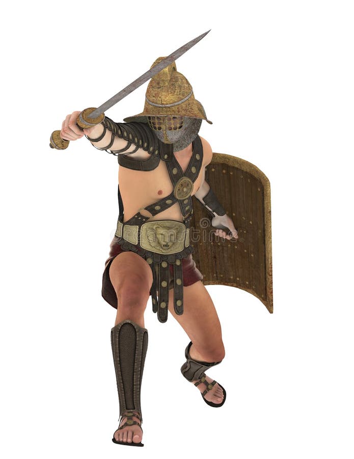 Gladiatore illustrazione vettoriale. Illustrazione di antico - 21495632
