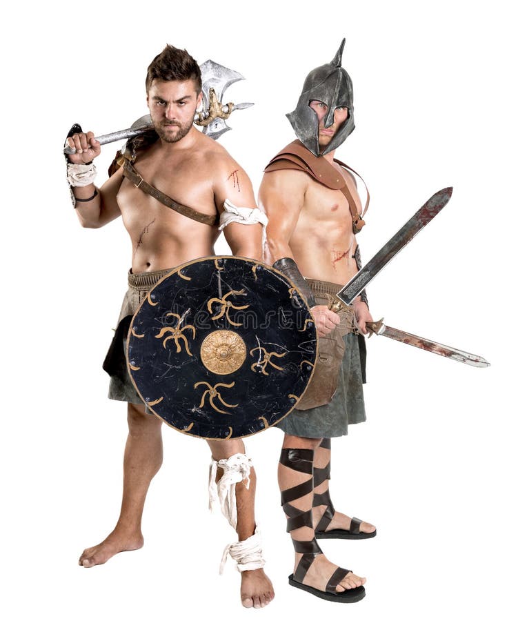 Gladiators stock photo. Image of shield, battle, sand - 78909446
