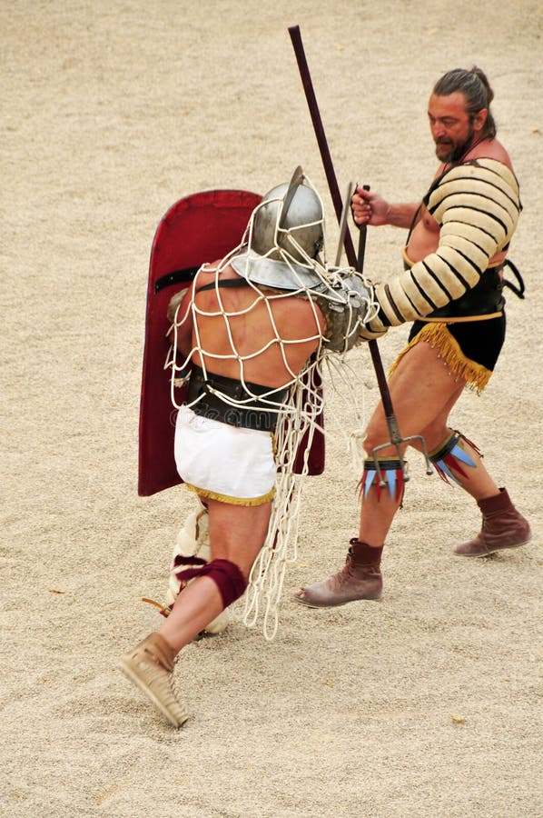 Gladiators on the Arena of Roman Amphitheater Editorial Photo - Image ...
