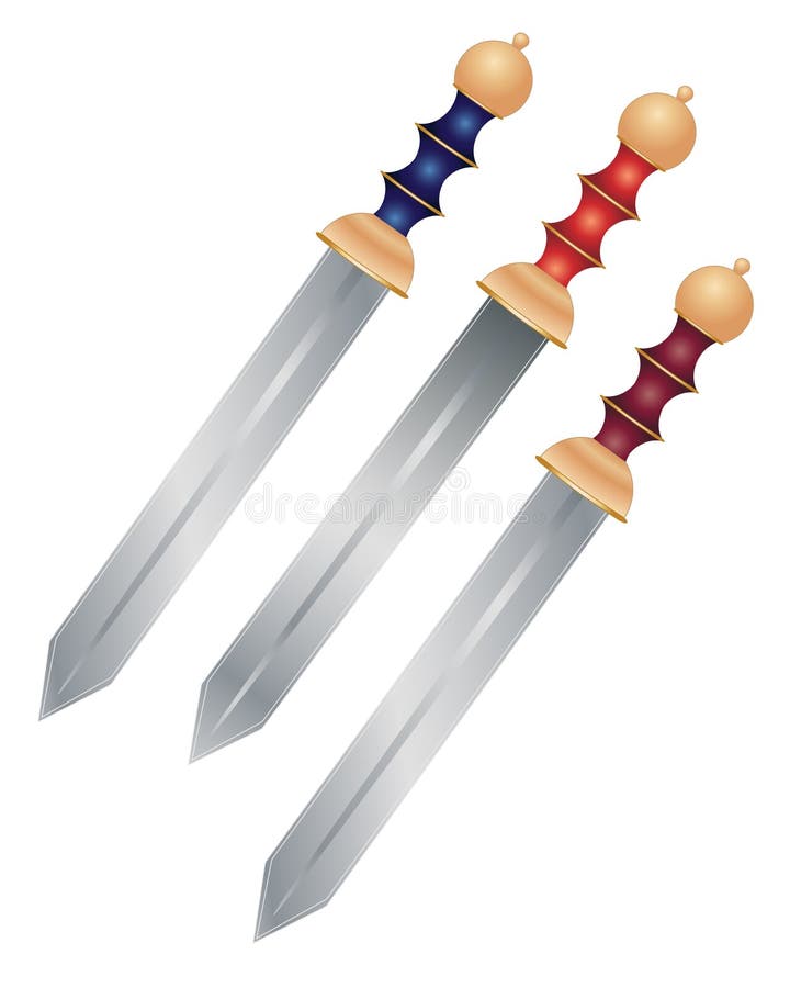 Roman Gladius with Scabbard Stock Illustration - Illustration of combat ...