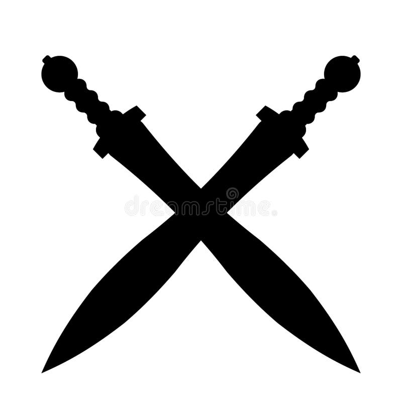 Gladius sword - silhouette stock vector. Illustration of sign - 348871281