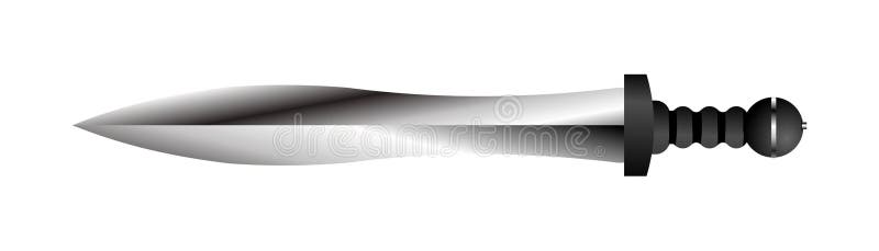 Gladius sword - silhouette stock vector. Illustration of icon - 348871447