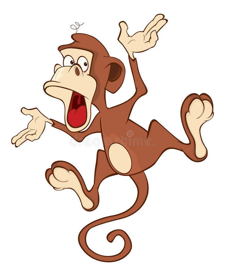Gladlynt apa cartoon vektor illustrationer. Illustration av angus ...