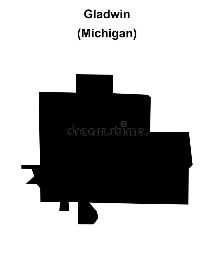 Gladwin Outline Map Stock Illustrations – 13 Gladwin Outline Map Stock ...