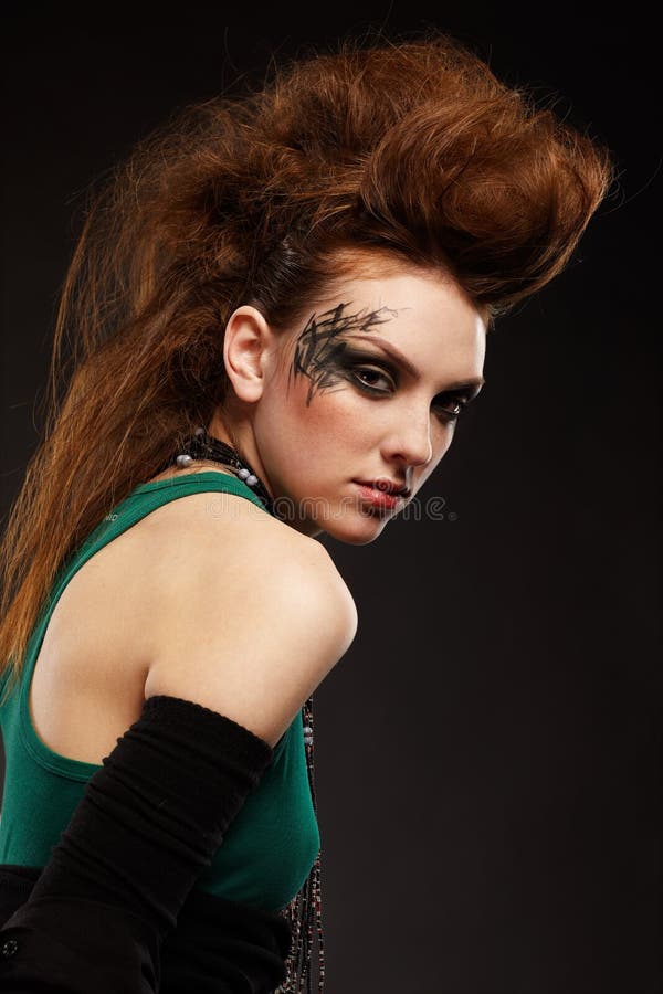 Glam punk girl stock image. Image of rock, beauty, female - 14135325