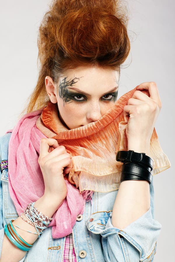 Glam punk girl stock photo. Image of modern, punk, european - 15074570