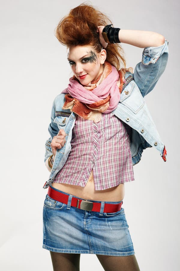 Glam punk girl stock photo. Image of model, culture, people - 17052460