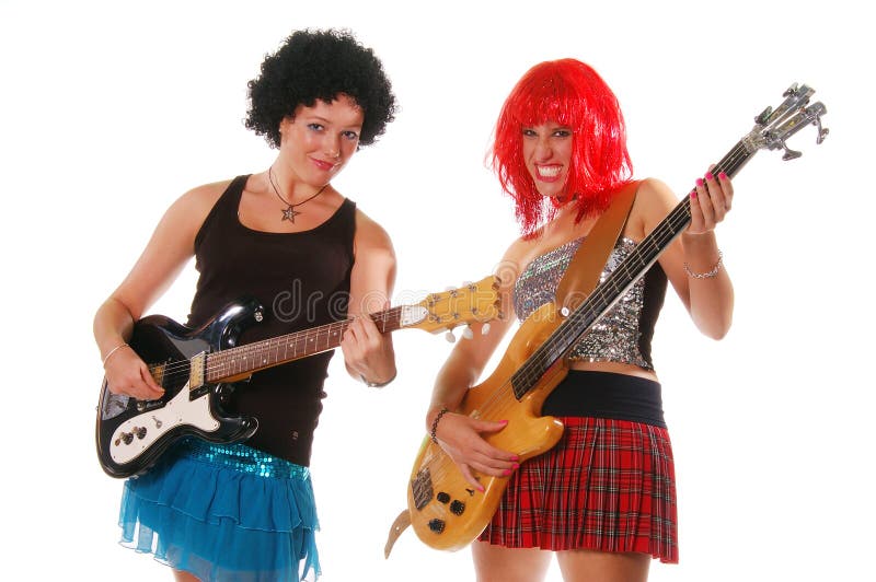 Glam Rock Girls 1 stock photo. Image of white, child, black - 215794