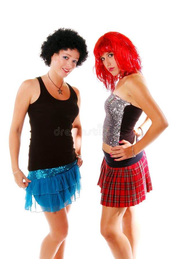 Glam Rock Girls 3 stock photo. Image of rave, white, female - 215792