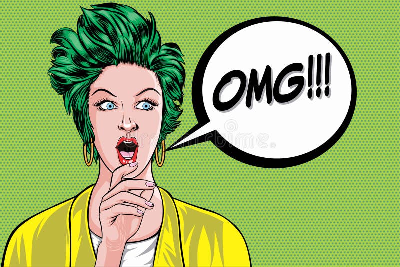 Woman Pop Art Retro Omg Stock Illustrations – 690 Woman Pop Art Retro ...