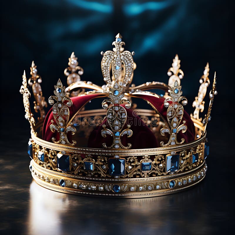 A Beautiful Glamorous Crown Generated by Artificial Intelligence Stock ...