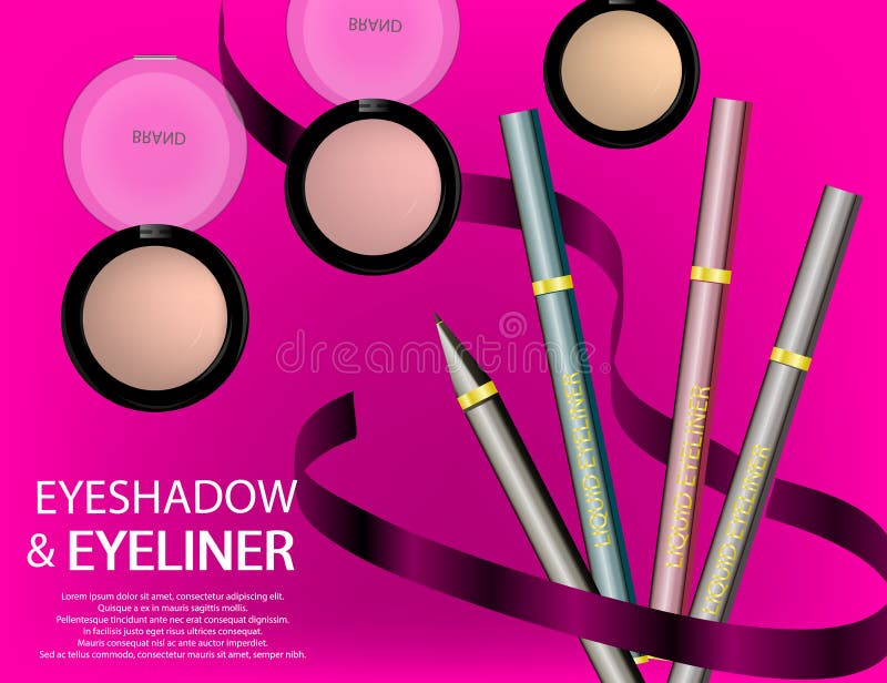 Glamorous Mascara Product, Golden Package Design in 3d on the S Stock ...