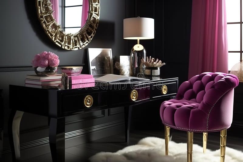 Glamorous Home Office: Create a Home Office with a Glamorous - Inspired ...