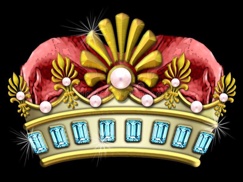 Glamorous jeweled crown stock illustration. Illustration of enchanting ...