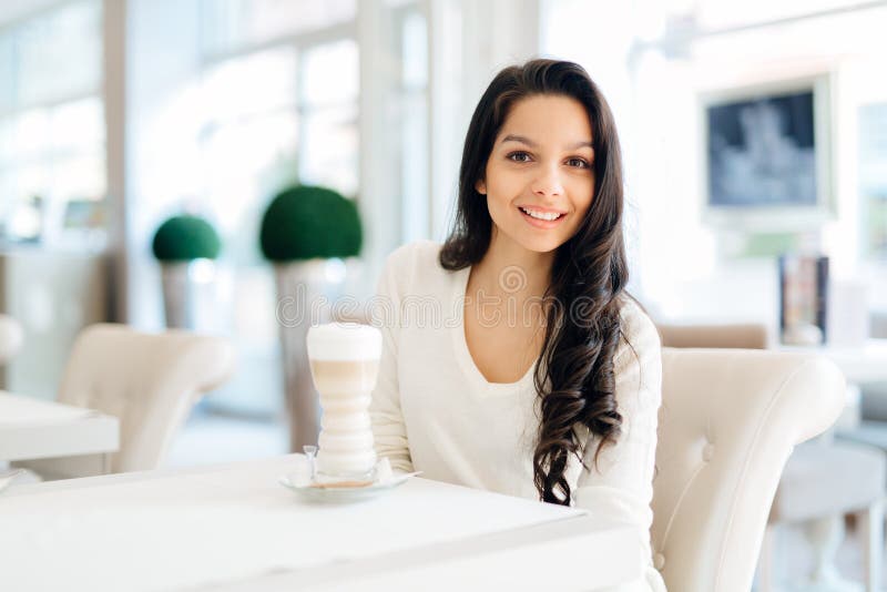 Glamorous Lady Drinking Coffee Stock Photo - Image of luxurious, cute ...