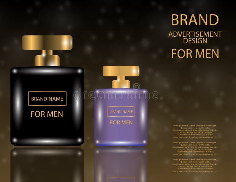 Glamorous Mens Perfume Contained in a Square Glass Bottle on the ...