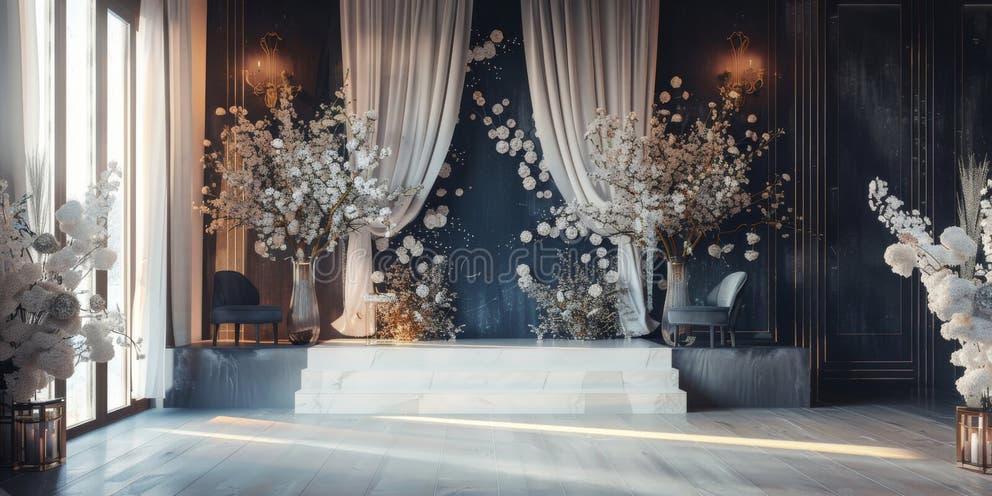 Glamorous Mockup Setup with Lavish Decoration for a Sumptuous ...