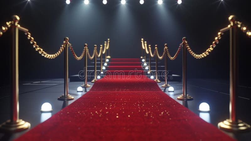 A Glamorous Movie Premiere Background with a Red Carpet Rolling Out ...