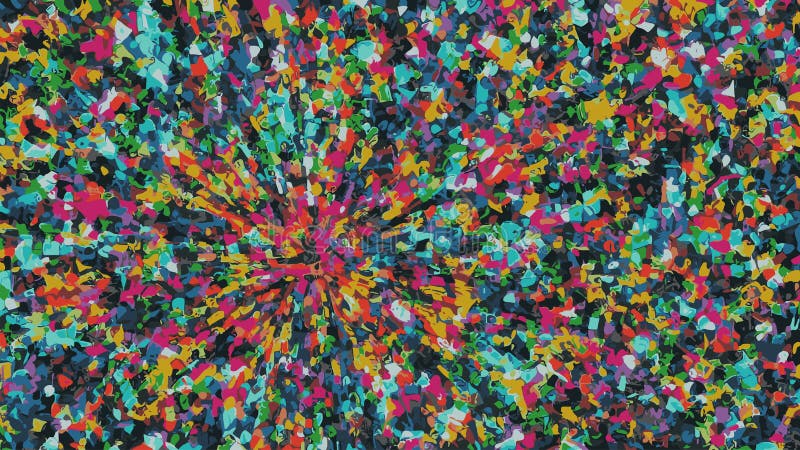 Glamorous Multicolor Abstract Color Rich Pattern with a Solid ...