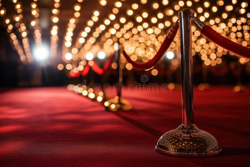 Glamorous Red Carpet Event with Sparkling Lights and Elegant Ambiance ...