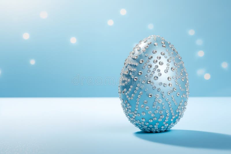 Glamorous Shiny Easter Egg in Rhinestones and Glitter. Stock Photo ...