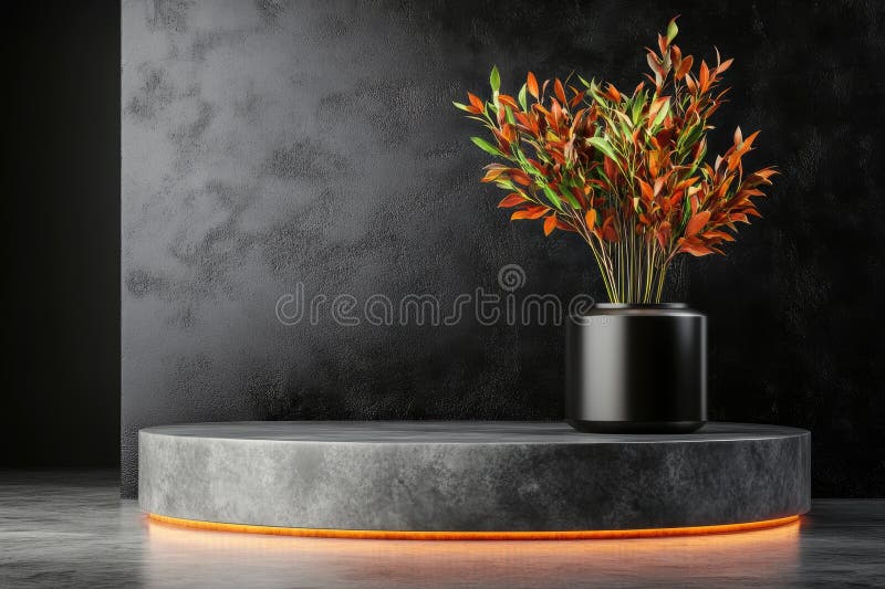 Event Presentation, Glamorous Stage Setup in Stylish Studio with Sleek ...