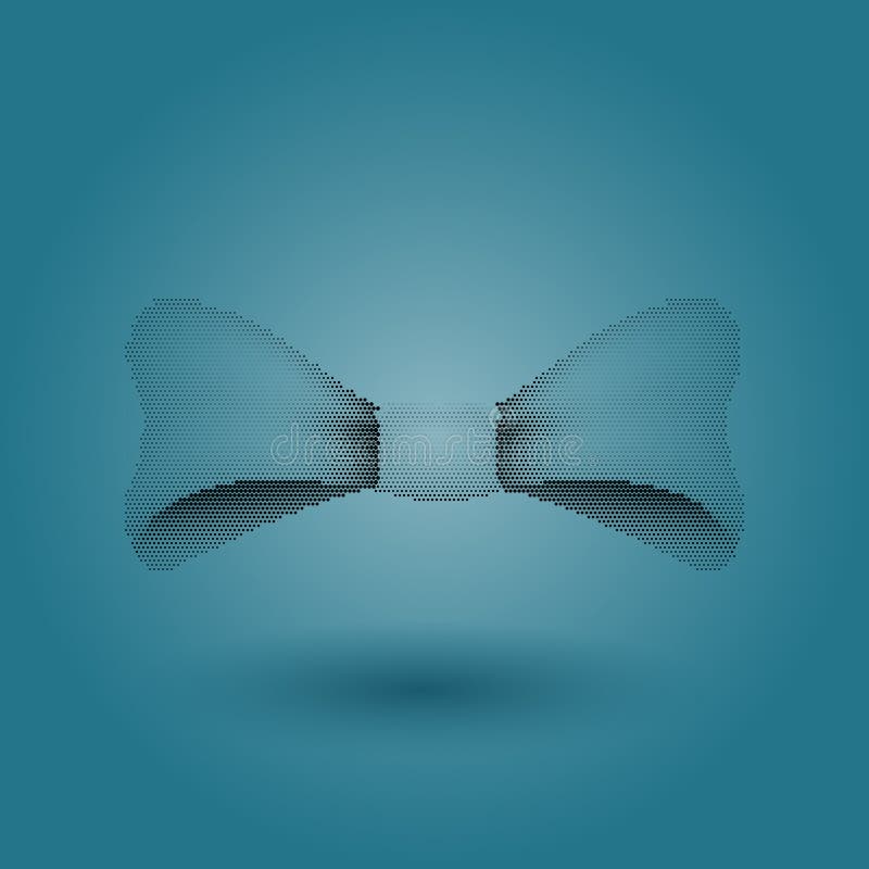 Glamorous Vector 3d Bow Tie. Halftone. Stock Illustration ...