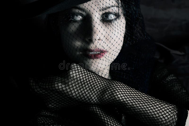 Screaming gothic woman stock image. Image of hair, beautiful - 7544269