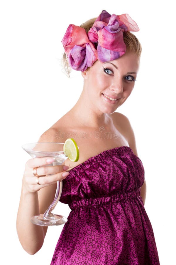 Glamorous Woman with Cocktail Stock Photo - Image of event, babe: 31596596