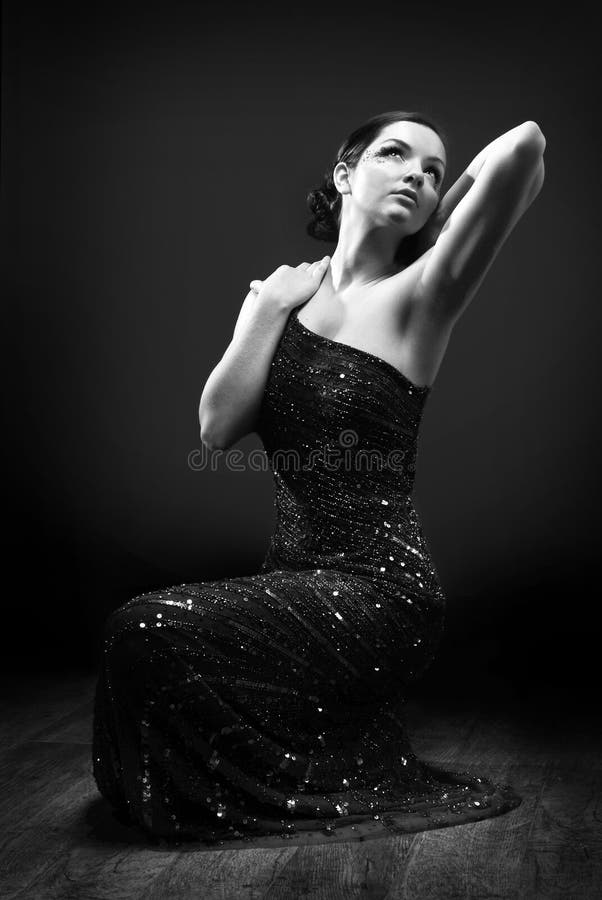 Glamorous woman dancing stock photo. Image of singer, dramatic - 8721848