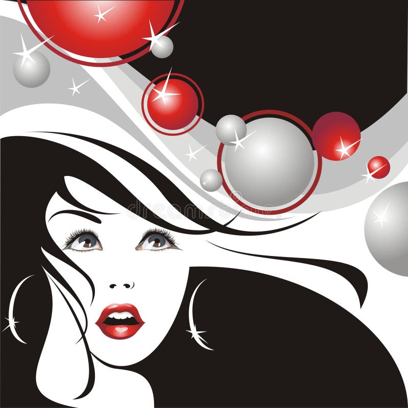 Glamour girl stock vector. Illustration of cartoon, girls - 4119842