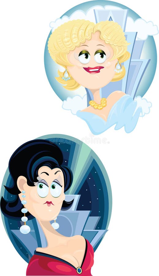 Glamorous Women Characters Stock Illustrations – 52 Glamorous Women ...