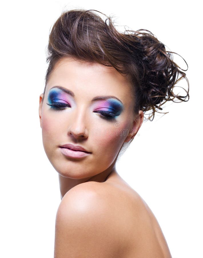 Eye glamour make-up stock image. Image of ceremonial - 14259921