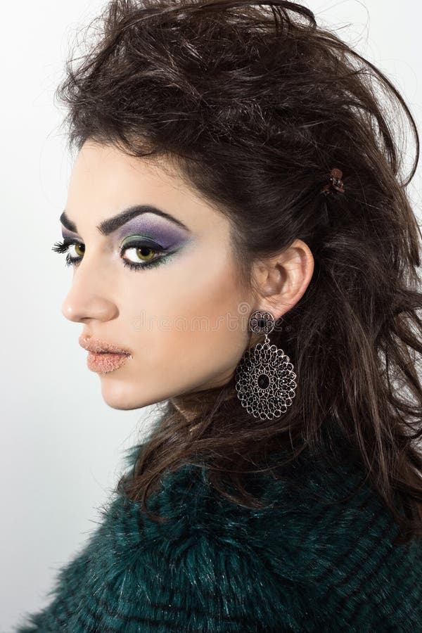 Glamour Woman with Fashion Eye Make-up Stock Photo - Image of makeup ...
