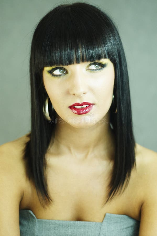 Glamour Portrait of a Beautiful Woman Stock Image - Image of fashion ...