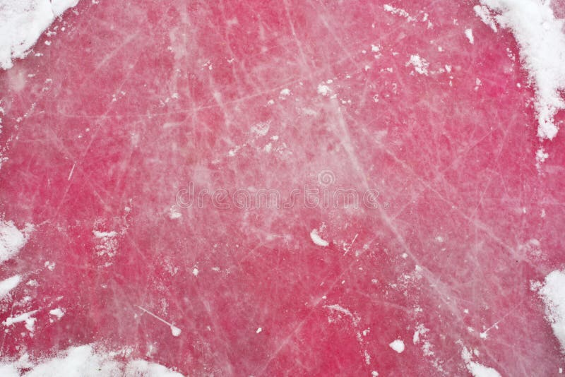 Skate Marks on the Surface of an Outdoor Ice Rink Stock Image - Image ...