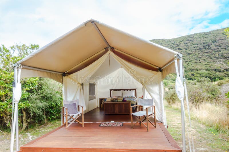 Glamping Style Accommodation Stock Image - Image of accommodation, tent ...