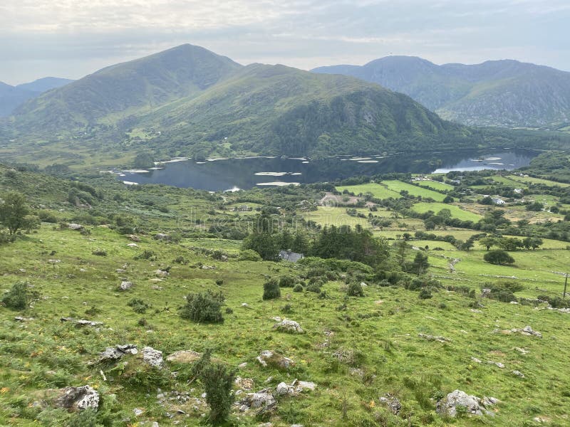Glanmore Lake in Kerry, Ireland Stock Image - Image of valley, meadow ...