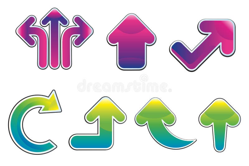 Pilsymboler vektor illustrationer. Illustration av maskot - 14887892