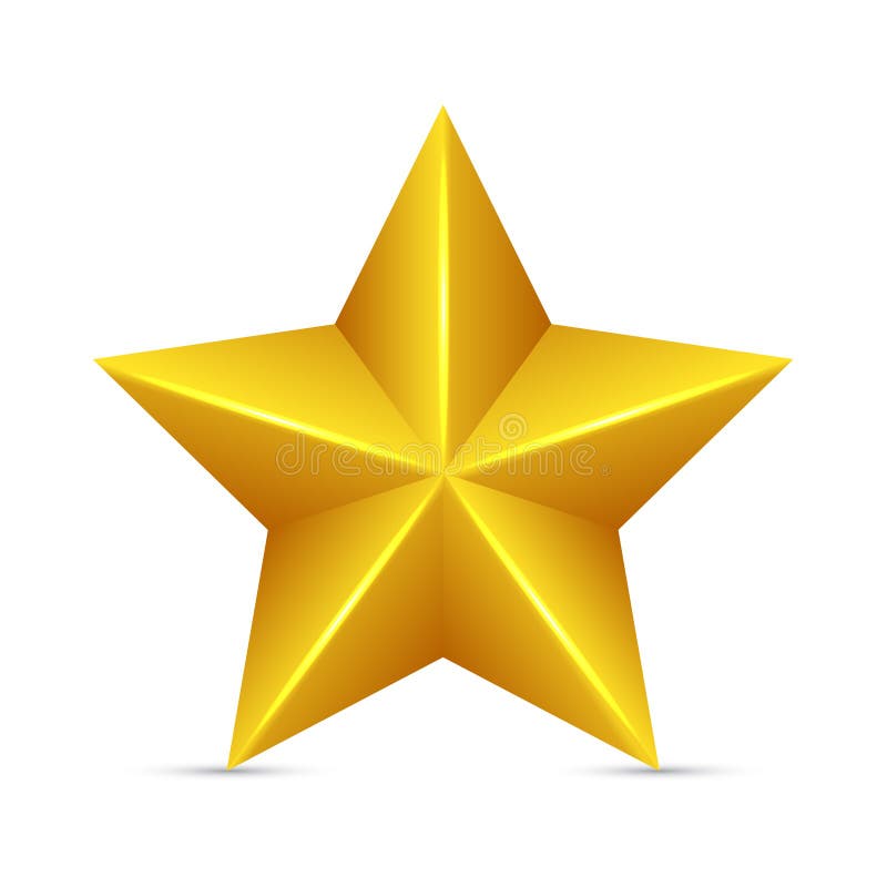 Gele Ster vector illustratie. Illustration of tekening - 10805319