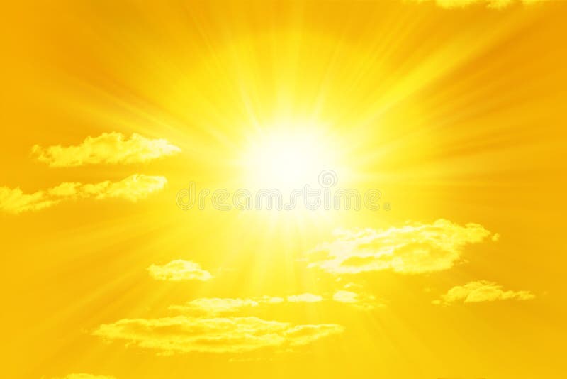 Glanzende Gele Zon stock afbeelding. Image of gloeien - 9149595