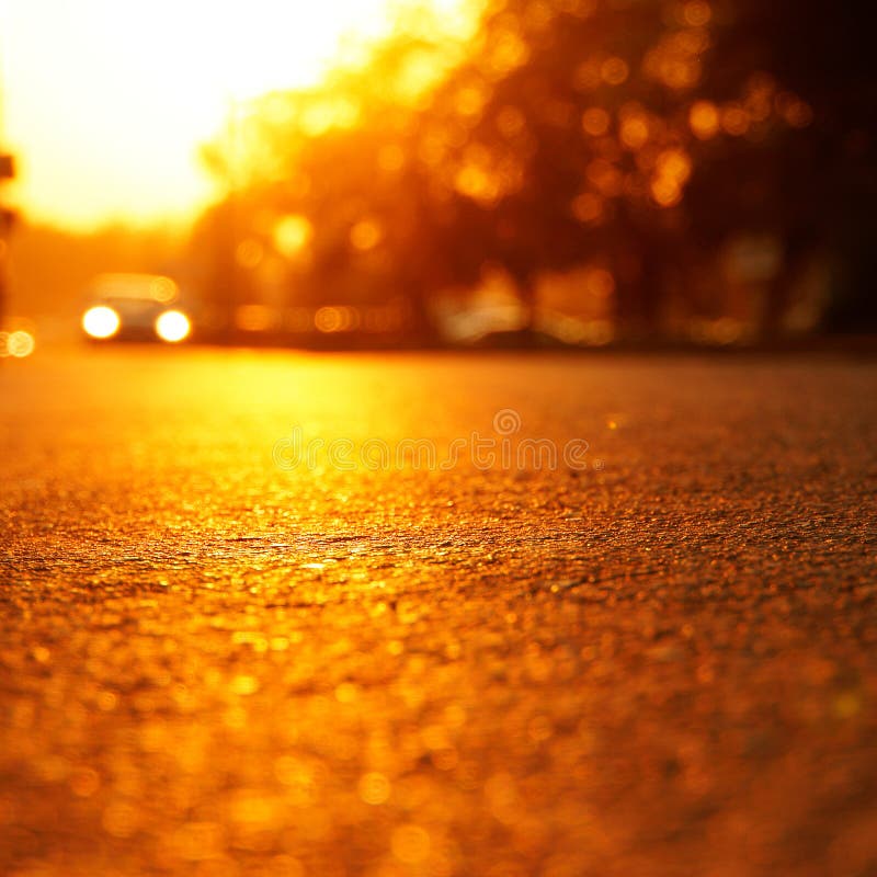 The Glare of the Hot Sun on the Hot Asphalt Stock Image - Image of ...